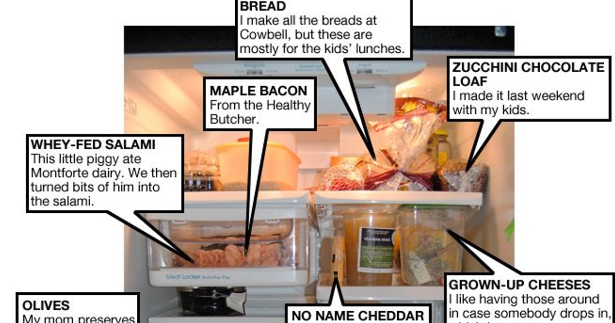 Inside the fridge of Mark Cutrara, executive chef and co-owner of ...