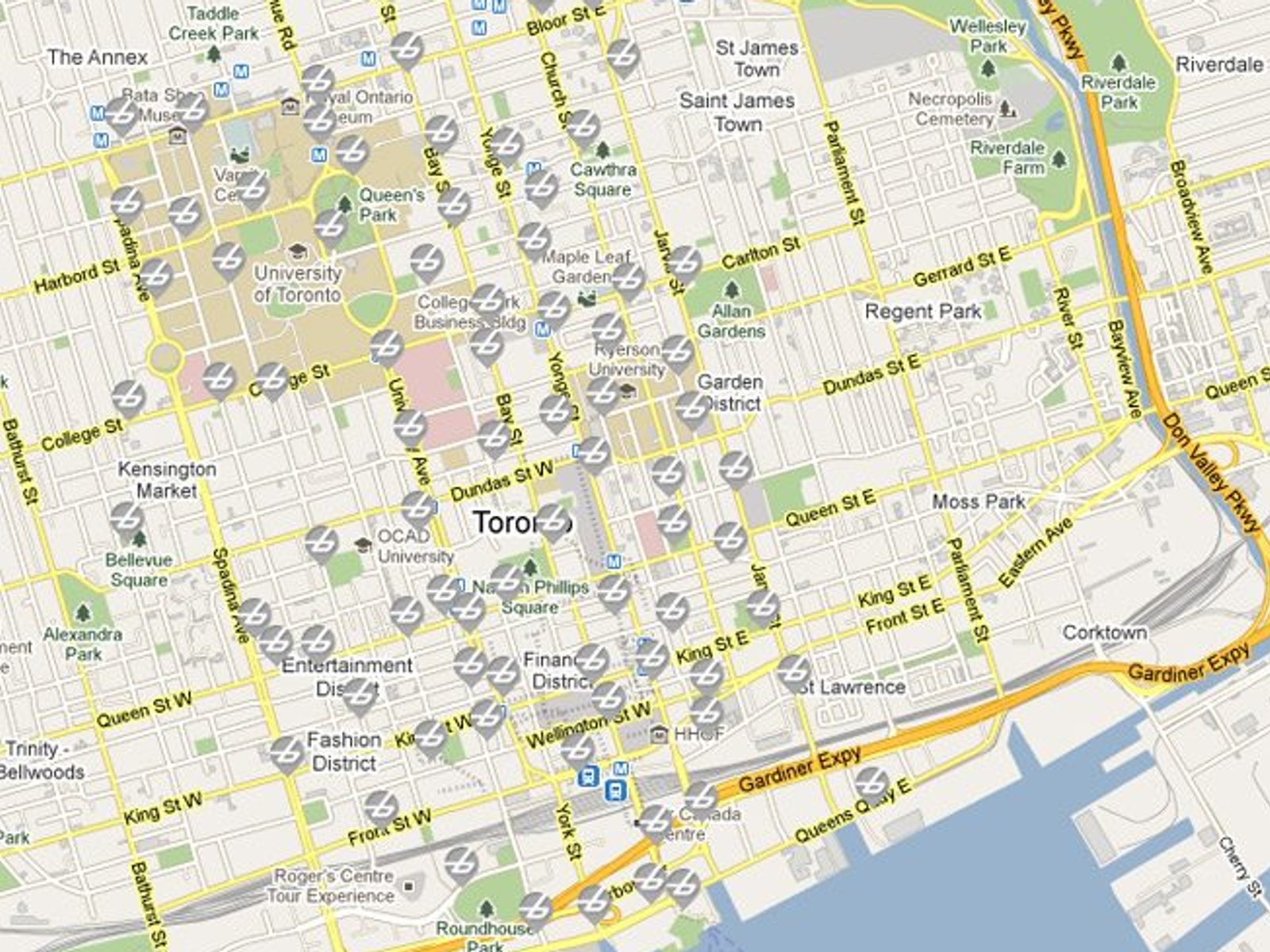 Map Of Downtown Toronto Six Maps That Put Canada's Downtown Cores In