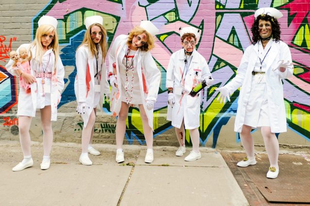 The Toronto Zombie Walk saw undead children and a wedding ceremony for ...
