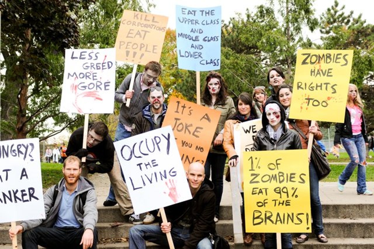 The Toronto Zombie Walk saw undead children and a wedding ceremony for ...