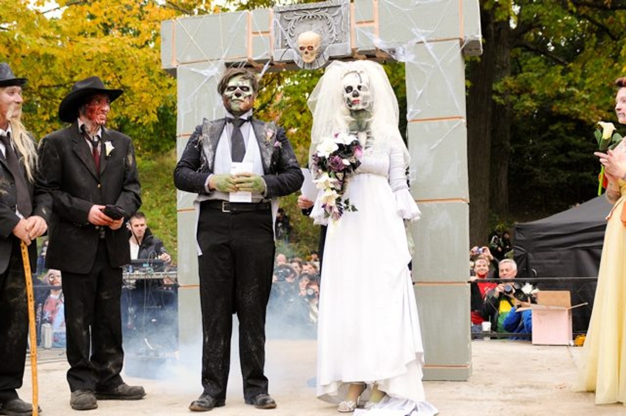 The Toronto Zombie Walk saw undead children and a wedding ceremony for ...