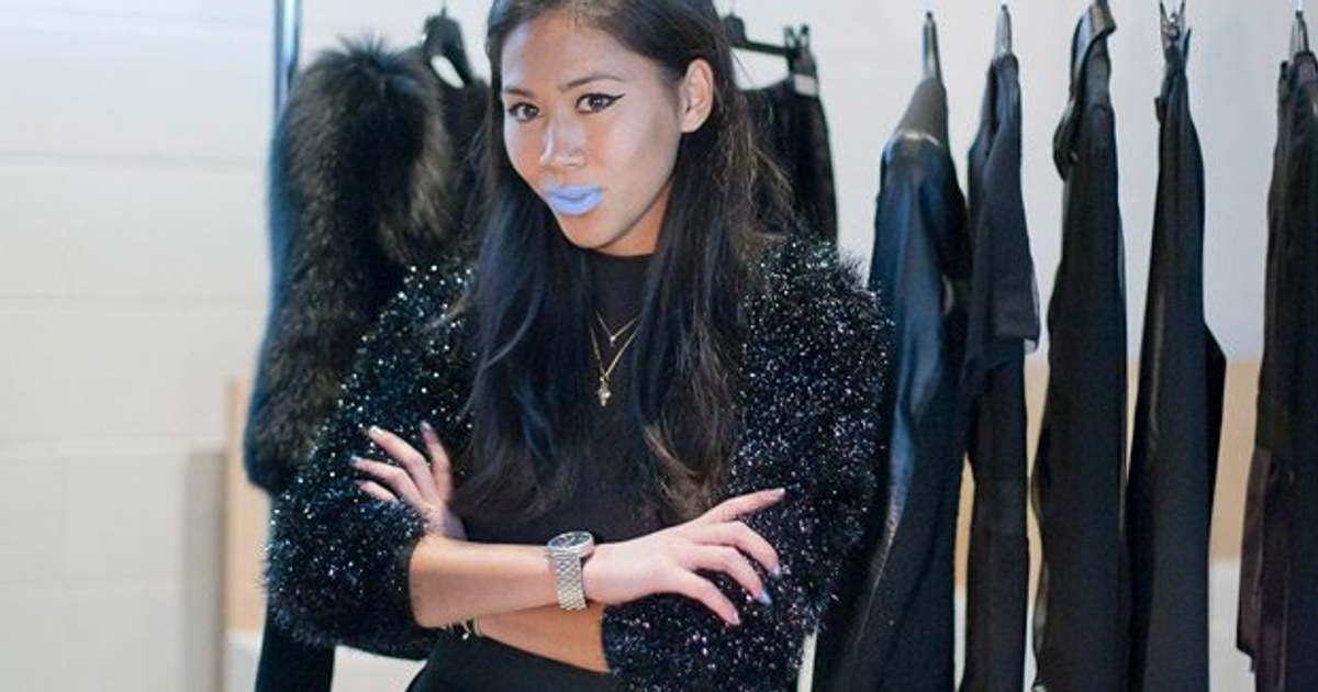 Model Amanda Lew Kee wears Amanda Lew Kee at the Amanda Lew Kee show ...