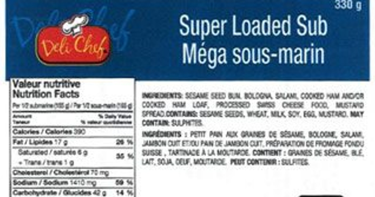 Totally Recalled: Prepared subs potentially contaminated with listeria ...