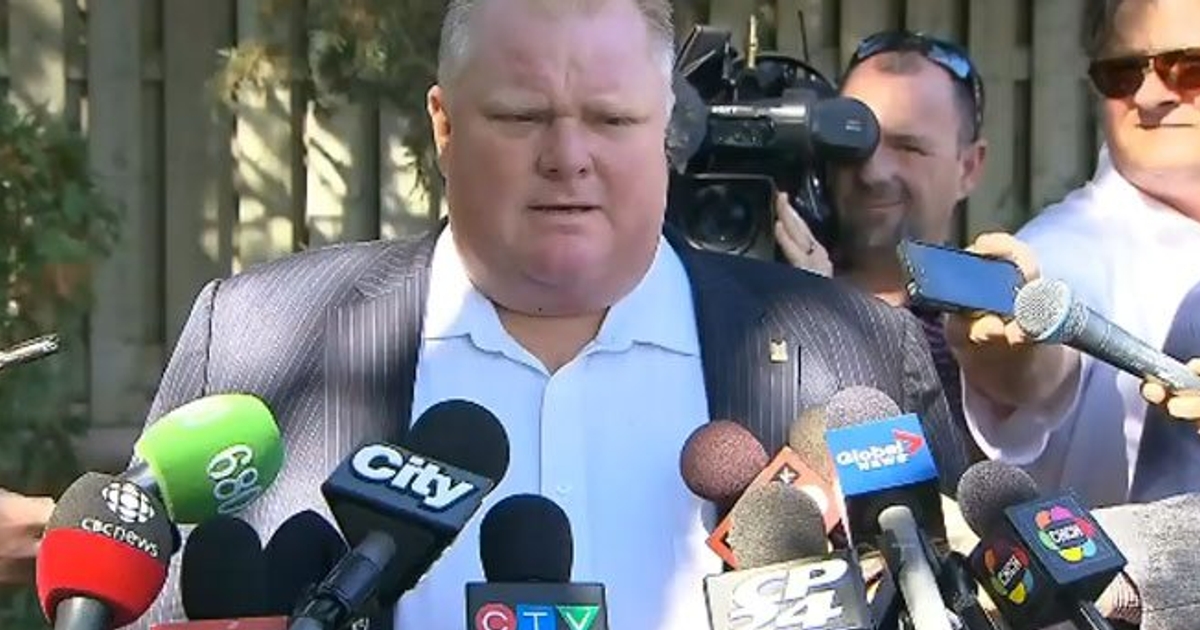 Quoted: Rob Ford holds a press conference at a gas station to address ...