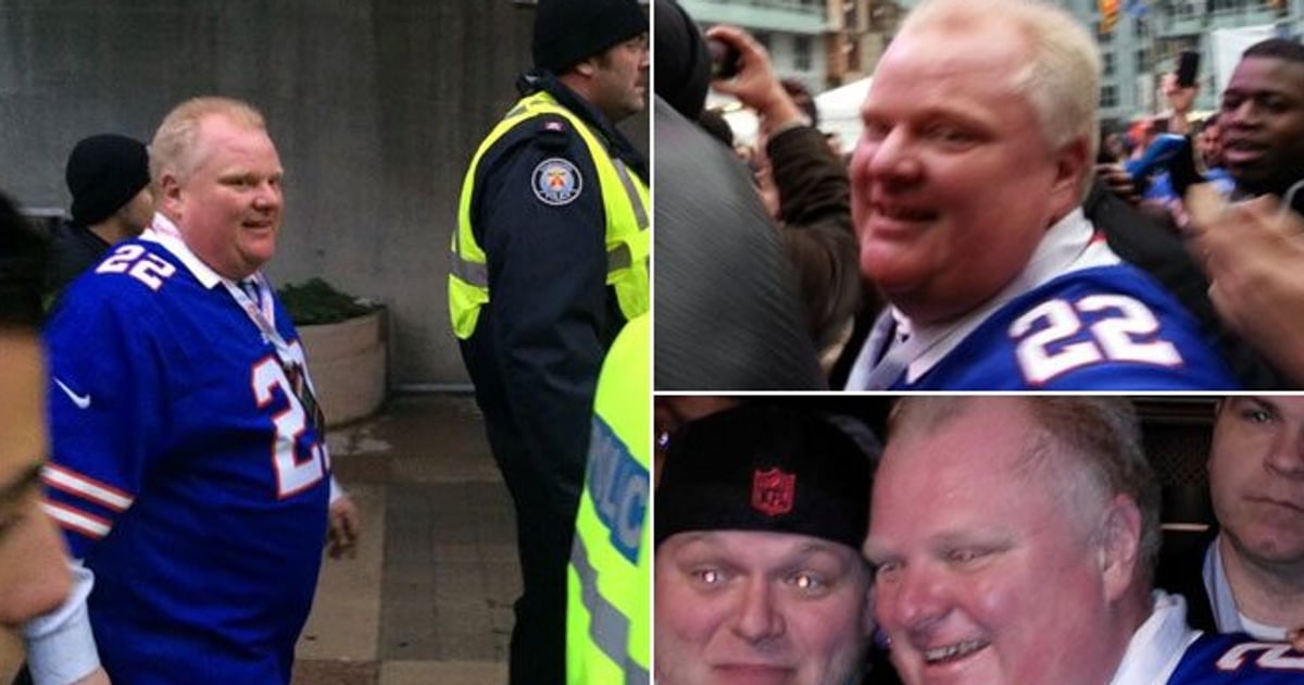 Rob Ford eats chicken wings, steals a seat and works up the crowd the ...