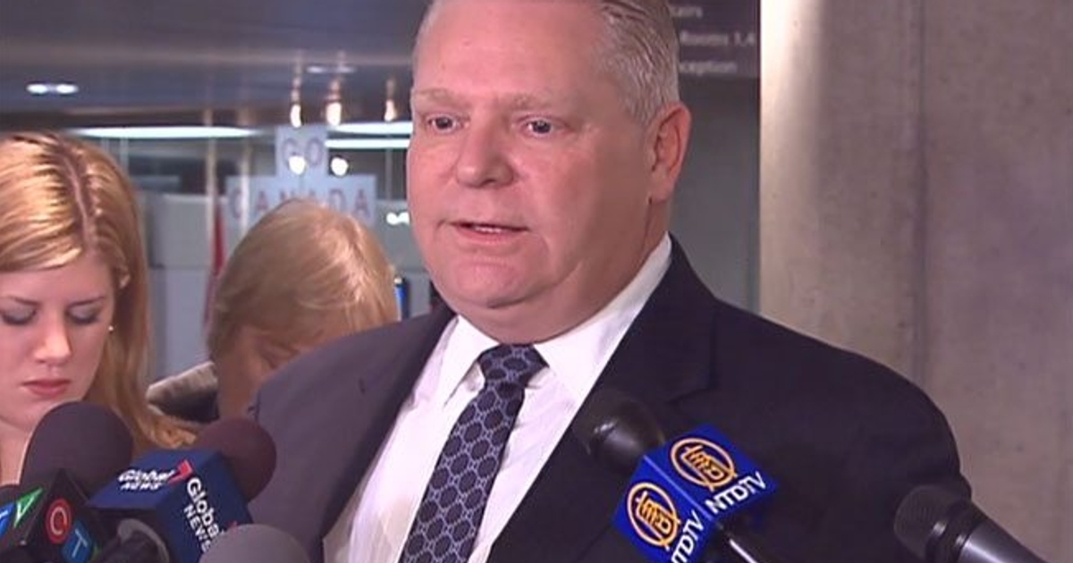 Doug Ford says he won't be running in the upcoming provincial election ...