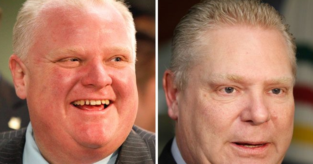 QUOTED: Doug Ford, today; Rob Ford, four months ago - Toronto Life