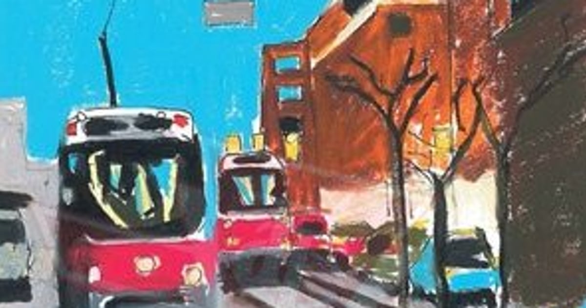 The Find: an abstract streetcar print for the Toronto transit lover ...