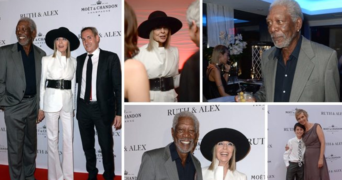 Morgan Freeman and Diane Keaton hit the after-party for Ruth and Alex ...