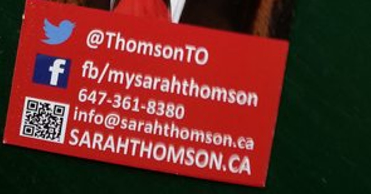 PSA: Sarah Thomson is not running for city council as a Liberal ...