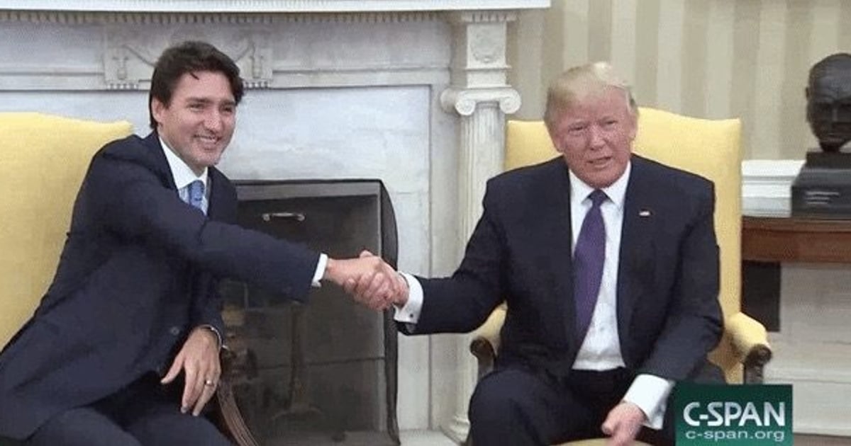 Justin Trudeau's first encounter with Donald Trump, in six awkward GIFs ...
