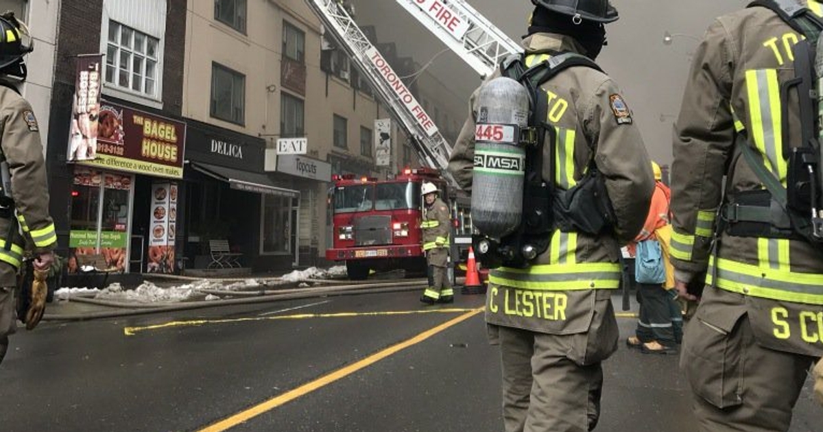 A St. Clair West badminton club is in the process of burning down ...