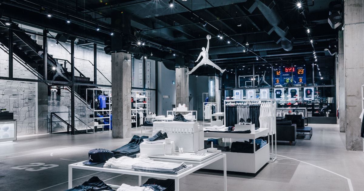 Inside the new Jordan store, with a customization centre, barbershop ...