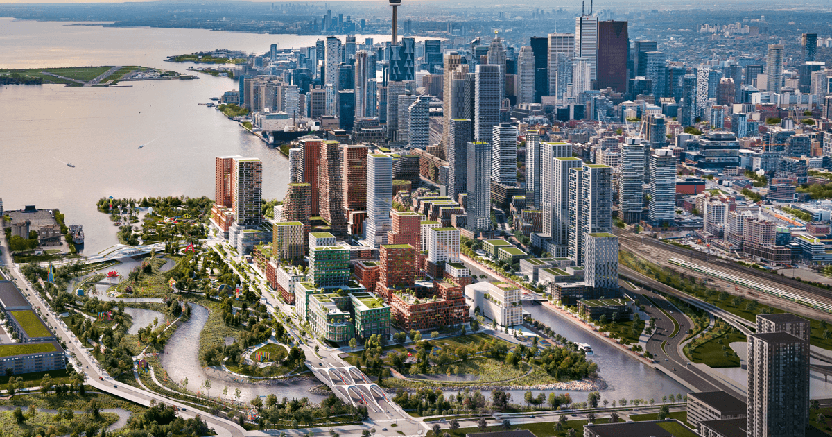 A brand-new 98-acre island in the Port Lands is ready for its close-up ...