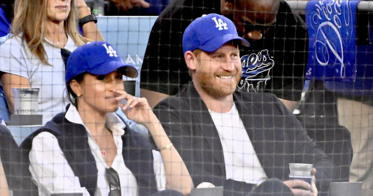 Prince Harry and Meghan Markle commit baseball treason in Dodgers caps ...