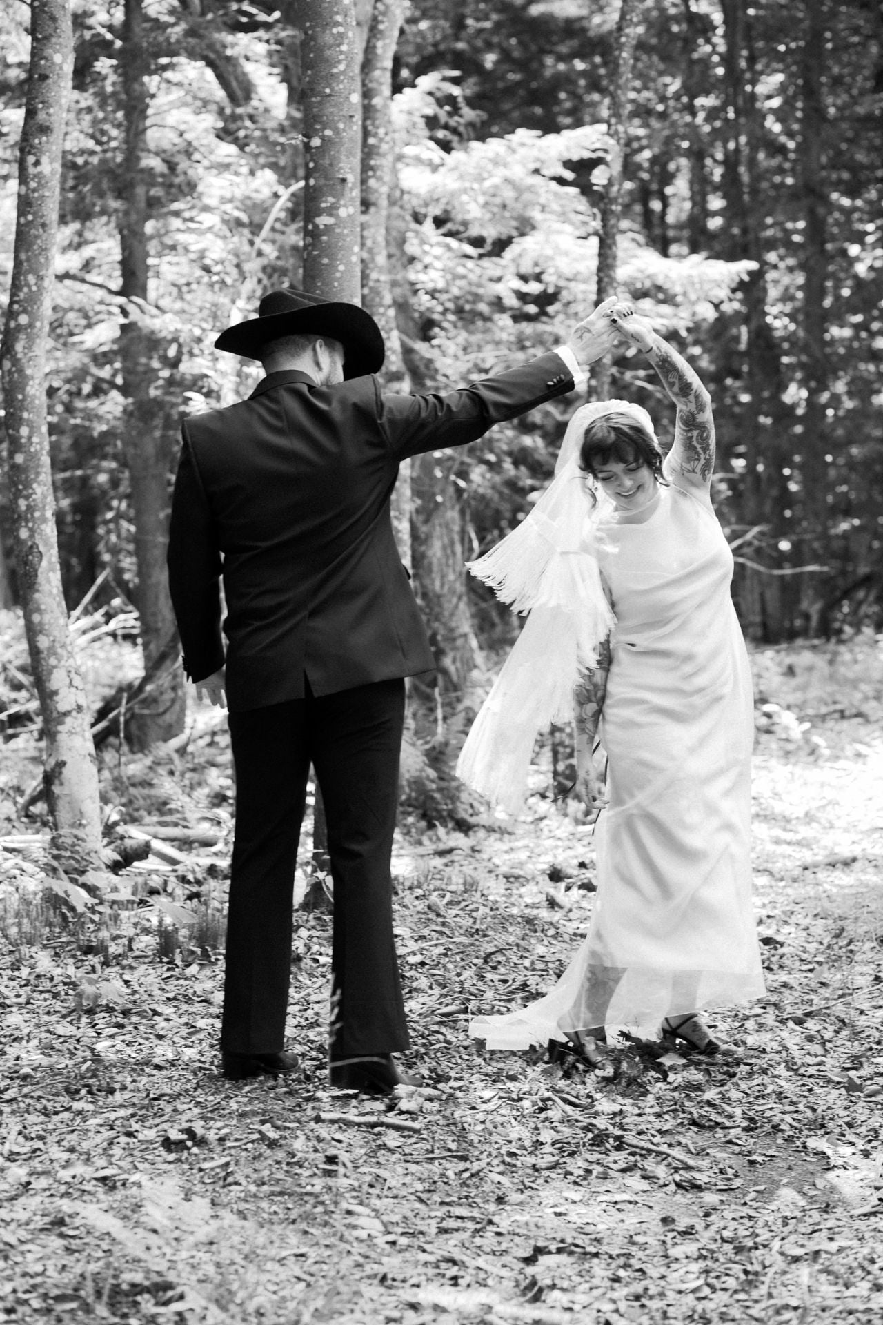Inside a disco rodeo–themed wedding at a log cabin - Toronto Life