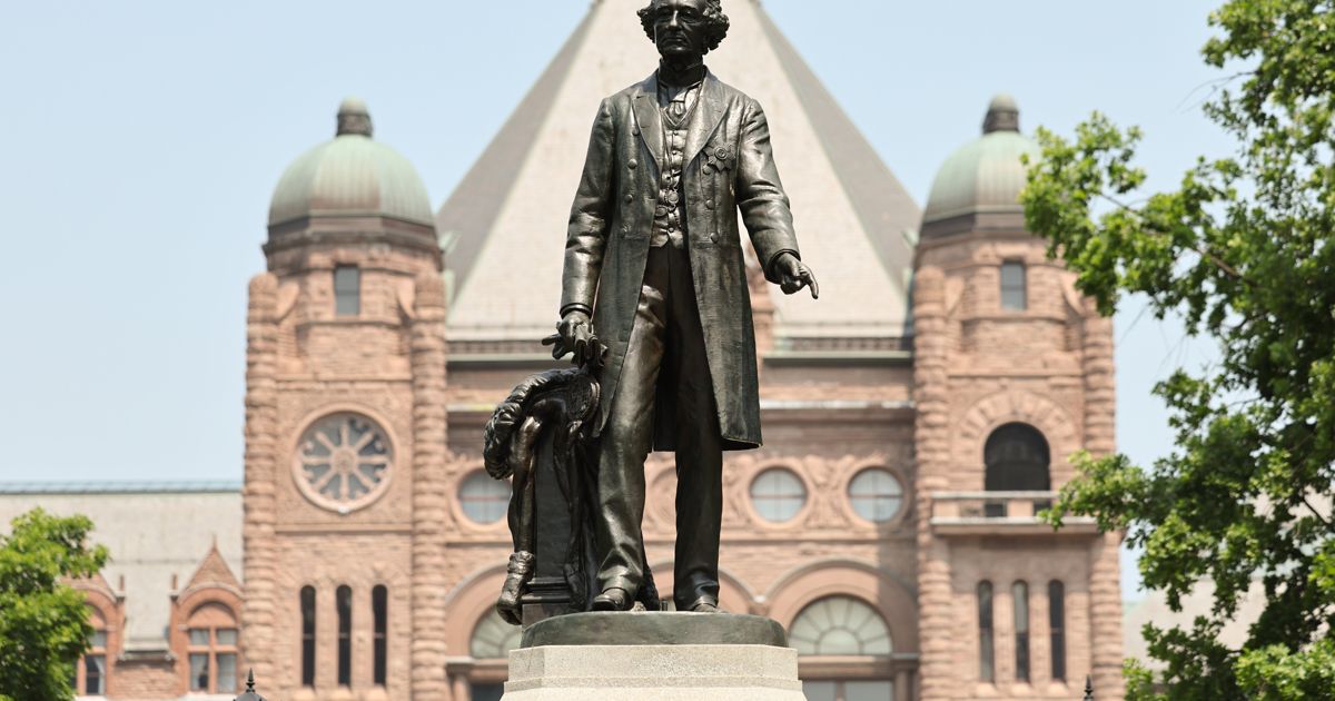 Vandalized with anti-Ford graffiti, statues at Queen’s Park are getting ...